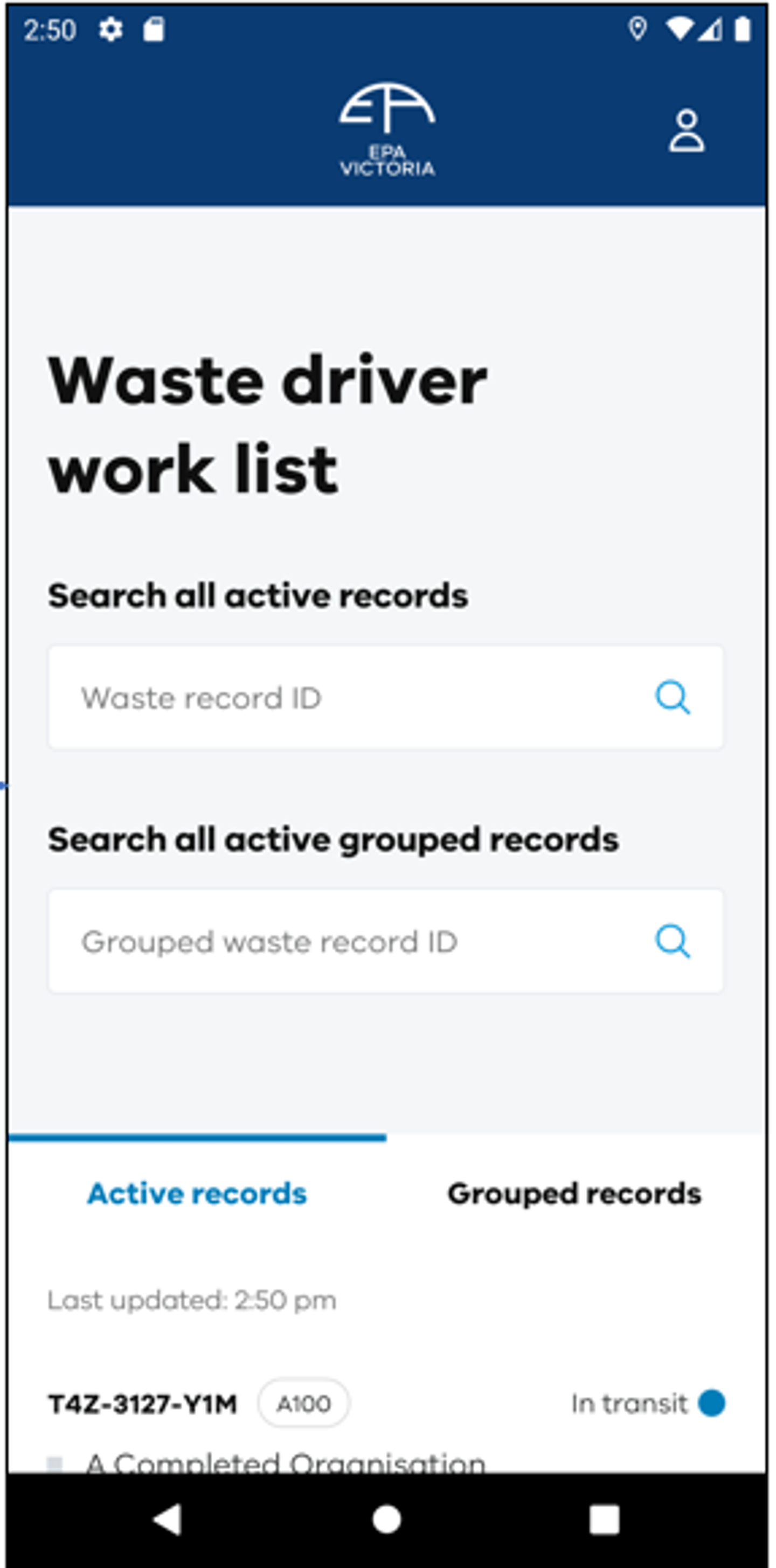 How a driver can reject grouped waste in the Waste Tracker app | epa ...
