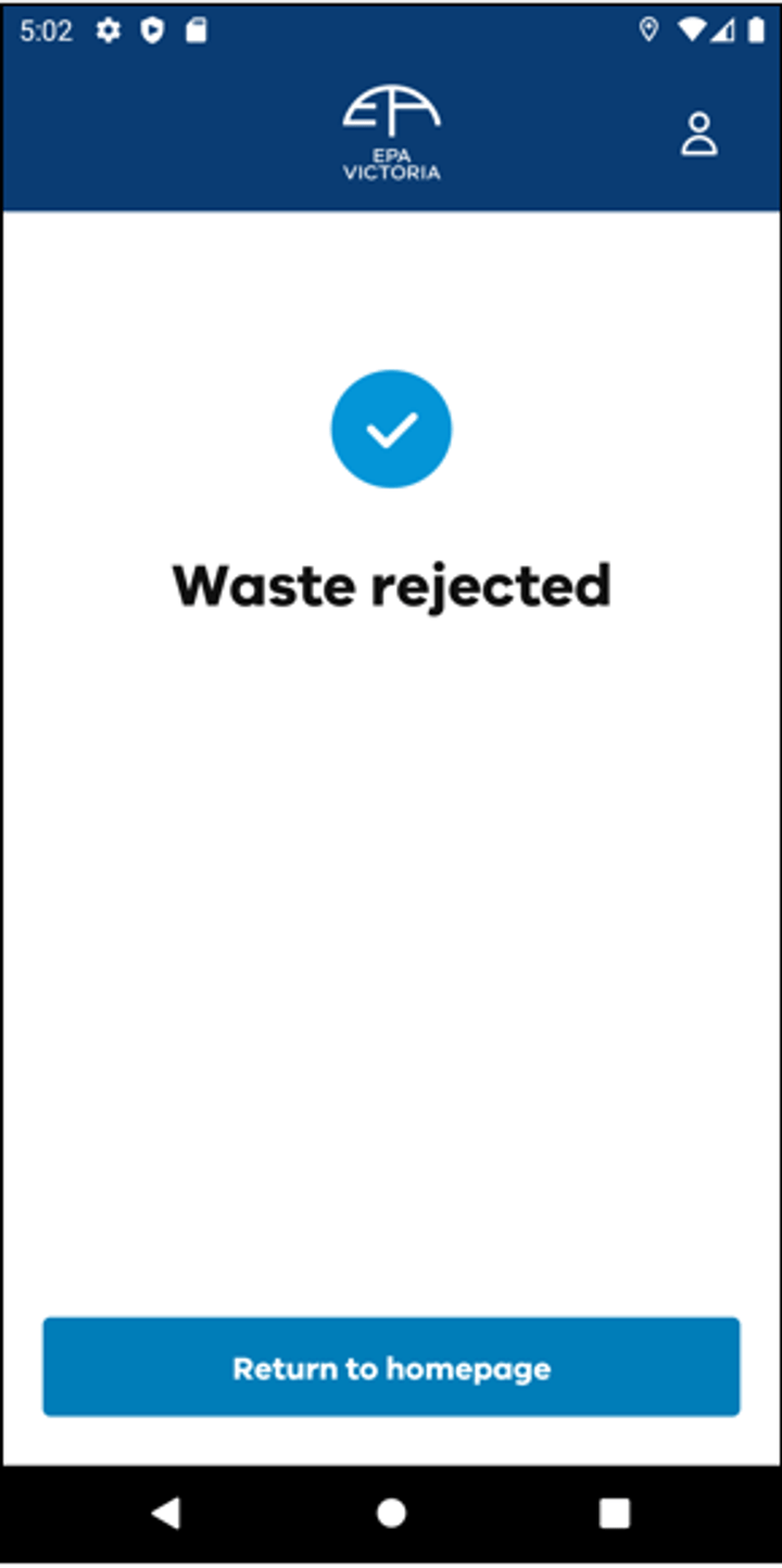 How a driver can reject a waste record in the Waste Tracker app | epa ...