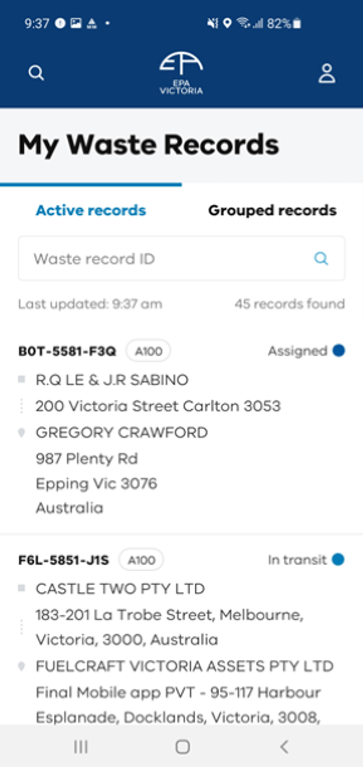 How a driver can reject a waste record in the Waste Tracker app | epa ...