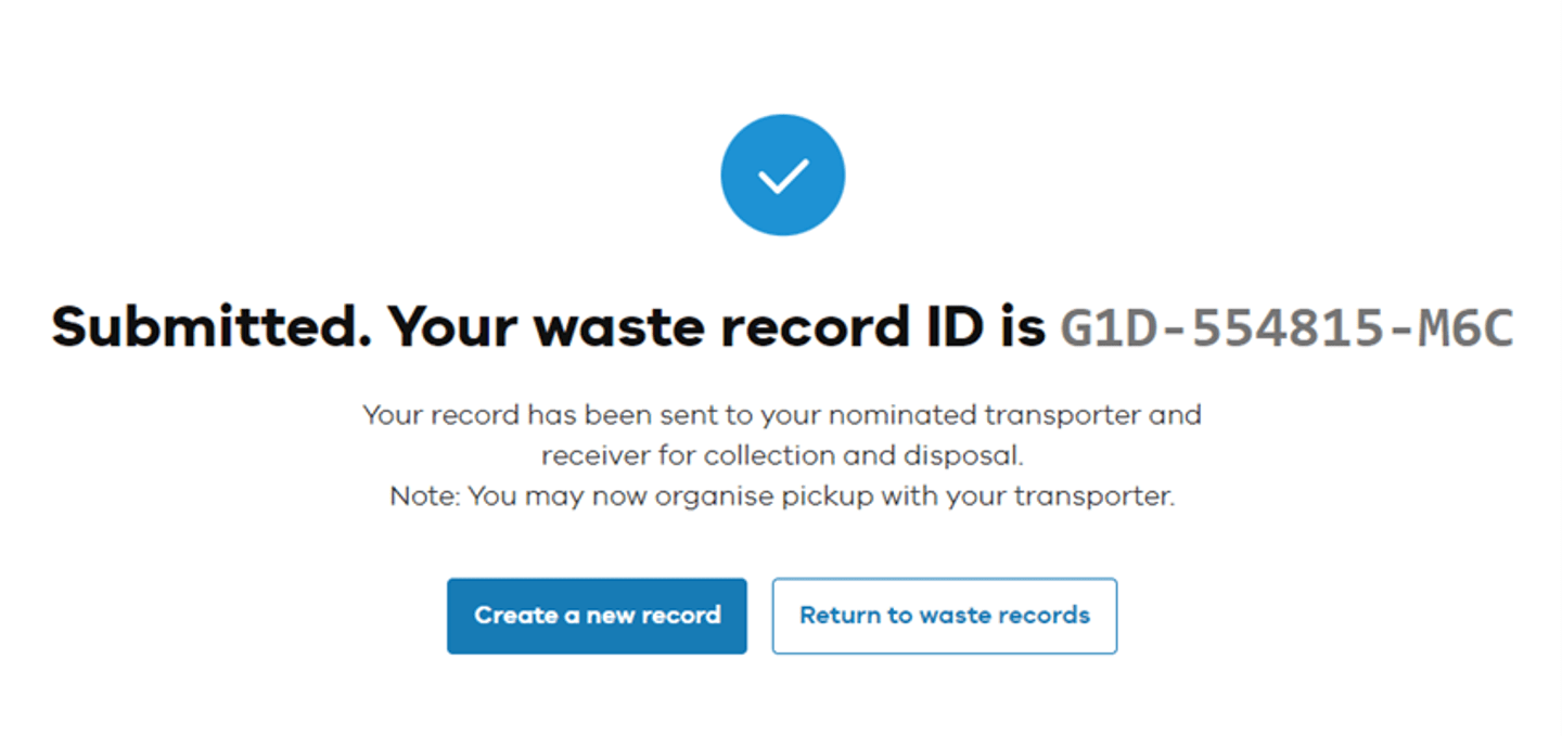 How to create an A16 waste record | epa.vic.gov.au