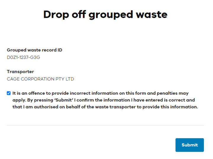 How a driver can drop off grouped waste using Waste Tracker | epa.vic ...