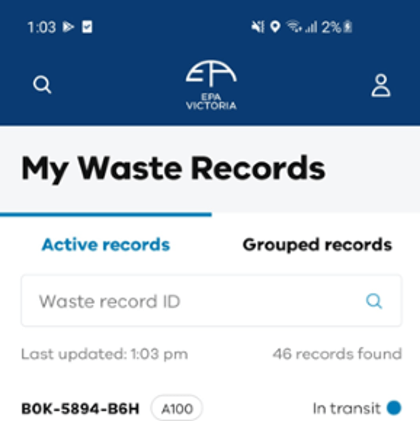 How a driver can drop off waste in the Waste Tracker app | epa.vic.gov.au