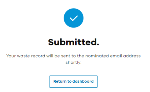 How to email a grouped waste record using waste tracker | epa.vic.gov.au