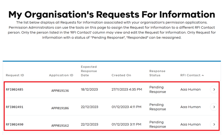 View or reassign requests for information | epa.vic.gov.au