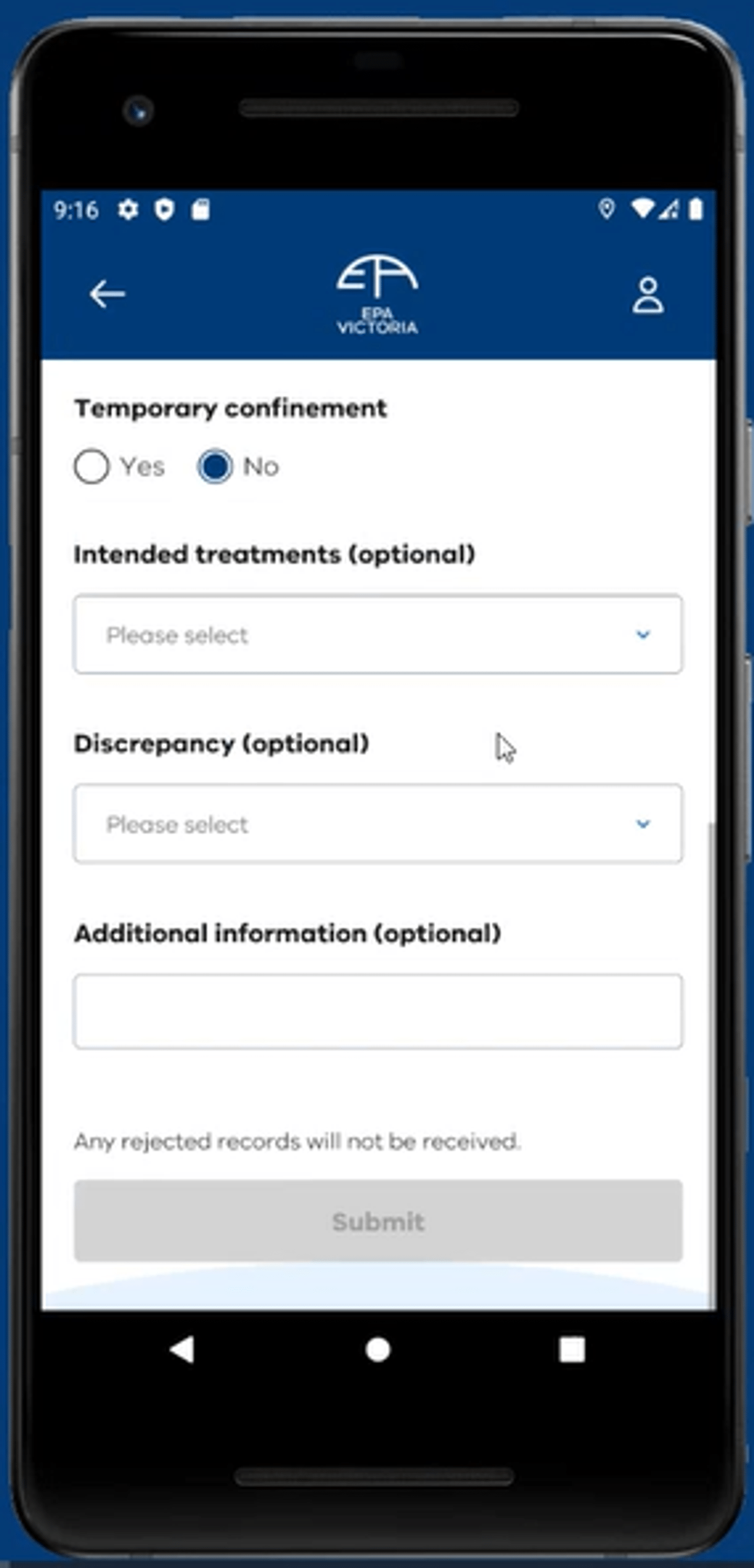 How a receiver can receive waste in Waste Tracker app | epa.vic.gov.au