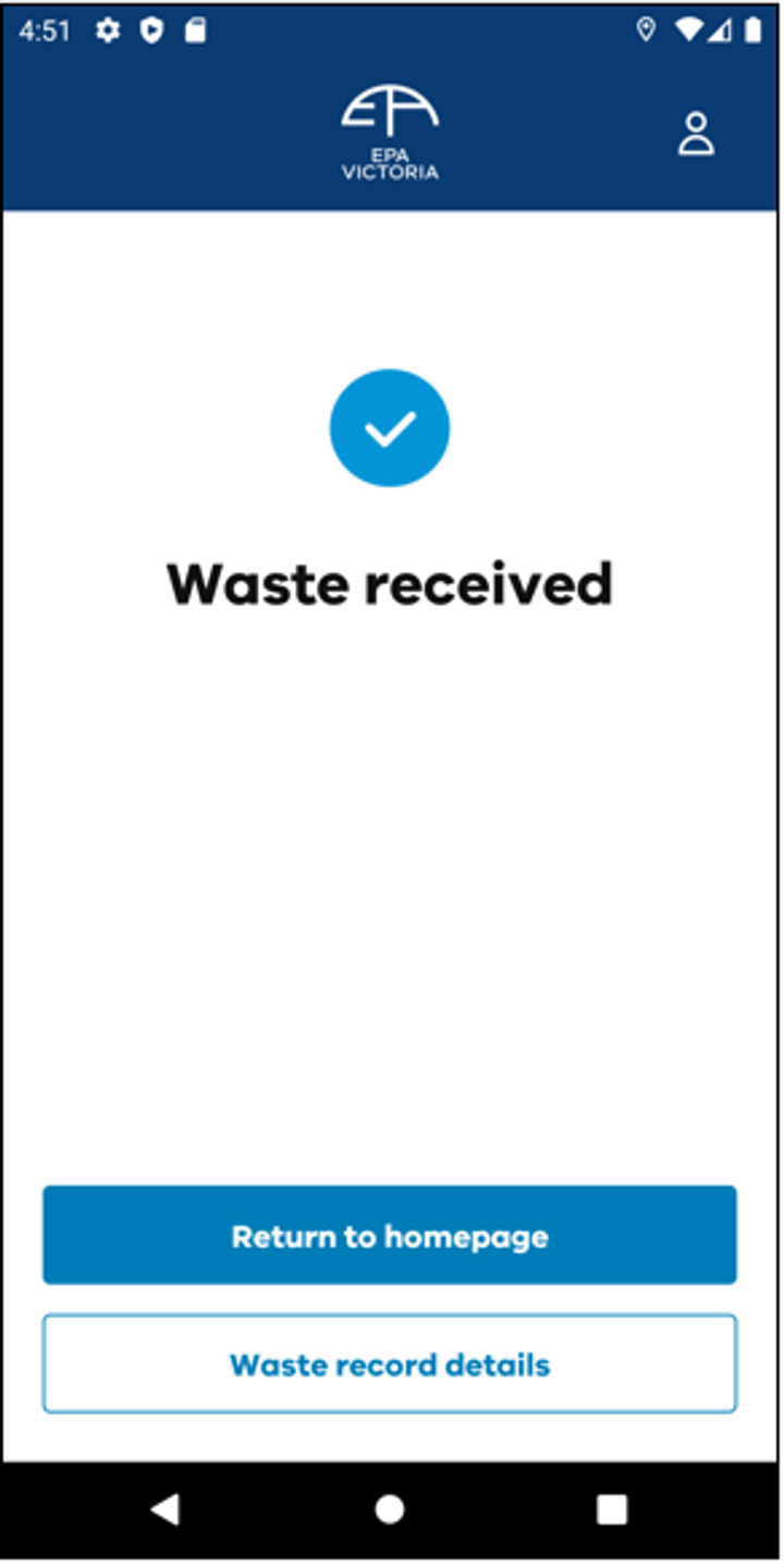 How a receiver can receive waste in Waste Tracker app | epa.vic.gov.au