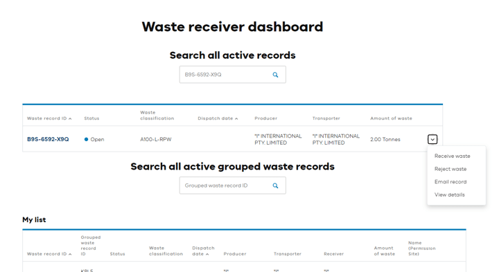 How a receiver can receive waste using Waste Tracker | epa.vic.gov.au