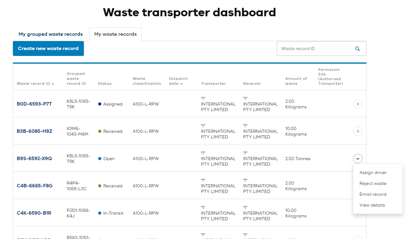 How a transporter can change assigned driver using Waste Tracker | epa ...