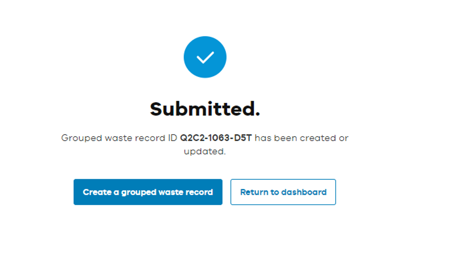 How a transporter can create and assign a grouped waste record using ...