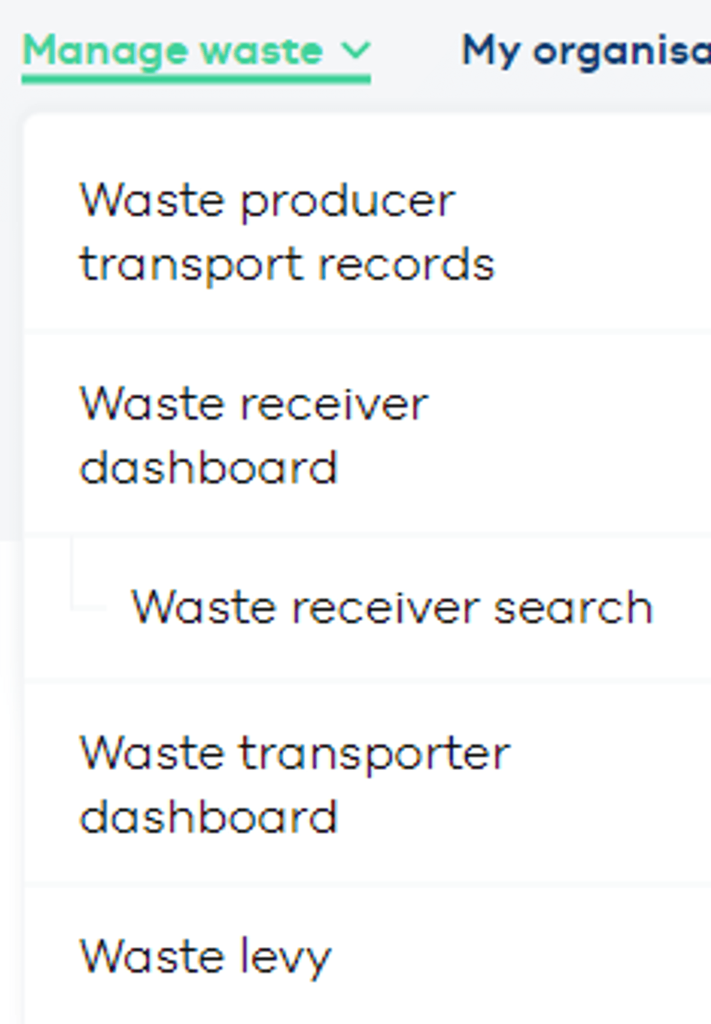 How a transporter can view a grouped waste record using Waste Tracker ...